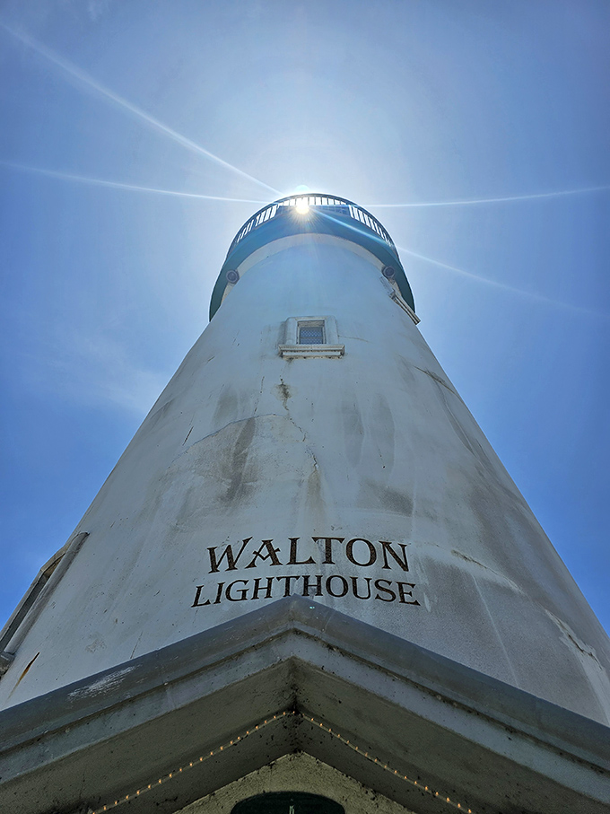 When the sun hits just right, Walton Lighthouse becomes a celestial beacon. Like finding the best parking spot at Trader Joe's&mdash;it feels like the universe is winking at you.