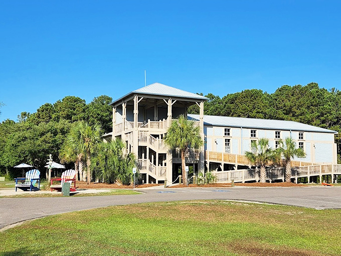 This coastal outpost looks like it's waiting for Jimmy Buffett to arrive. Perfect spot to escape the midday sun while planning your next adventure.