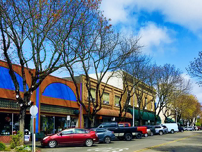 Colorful storefronts line Ukiah's historic downtown, where parking is still plentiful and free&mdash;a California miracle that deserves its own documentary.
