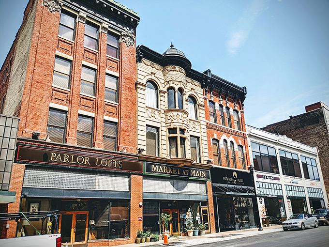 Downtown Lynchburg's brick facades tell stories that GPS navigation systems simply can't capture or appreciate.