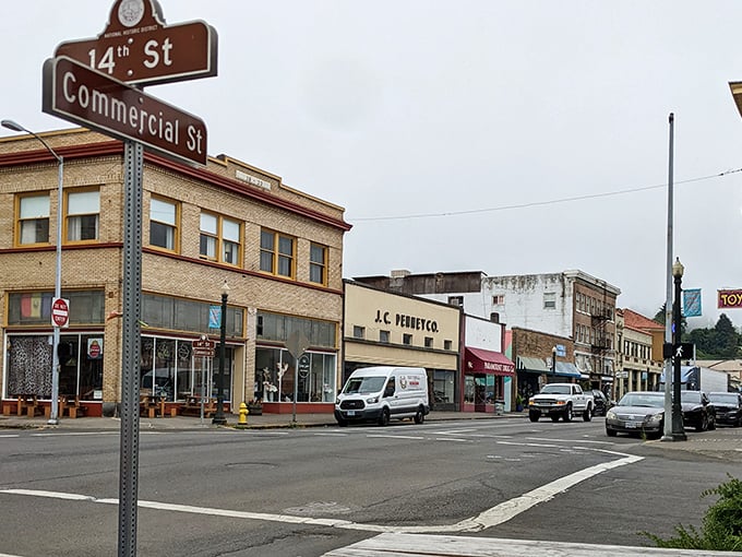 Downtown Astoria's historic charm makes every sidewalk stroll feel like a leisurely time machine ride.