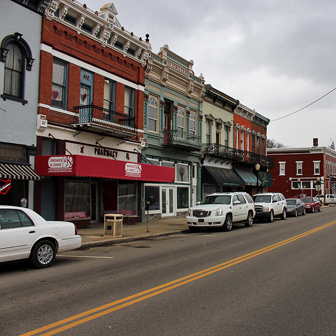 Historic storefronts along Court Street tell tales of generations past, their ornate facades standing proud like architectural time capsules.