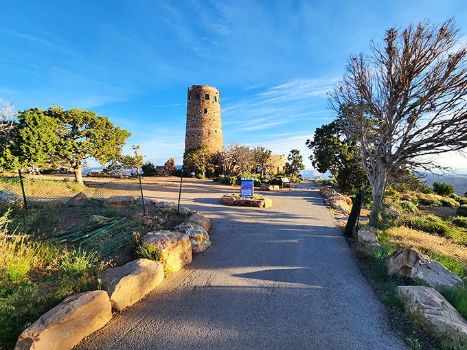 A path to wonder. This unassuming entrance leads to one of Arizona's most breathtaking architectural and natural marvels.