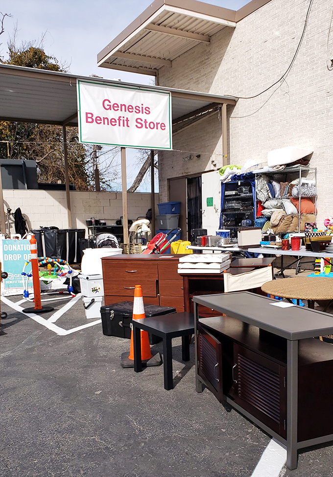 The unassuming entrance belies the wonderland within. Like finding Narnia in your neighbor's closet, but with better bargains.