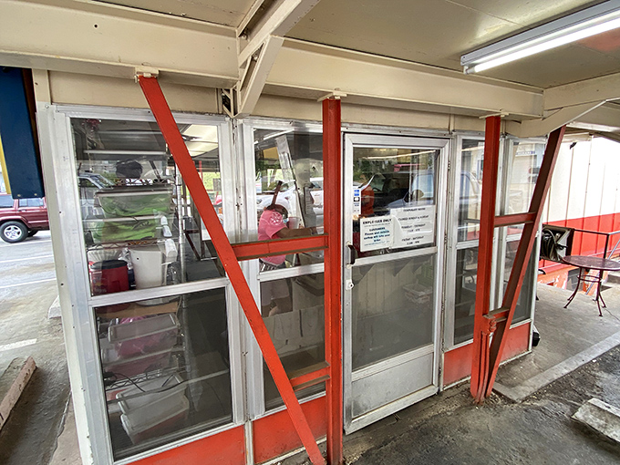 Where the magic happens! This humble service window has launched thousands of happy meals and even more smiles across generations.