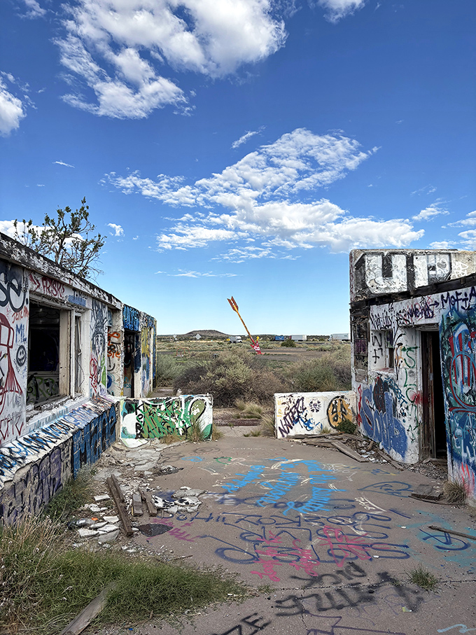 Step through these graffiti-covered doorways and you're walking into America's most colorful outdoor art gallery.