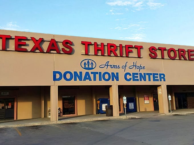 The "Arms of Hope" affiliation reminds us that your shopping spree is actually helping others&mdash;guilt-free retail therapy at its finest!