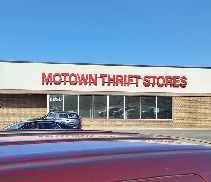 Even on cloudy days, that bold red signage stands out like a beacon to thrift enthusiasts. Your wallet is already breathing a sigh of relief.