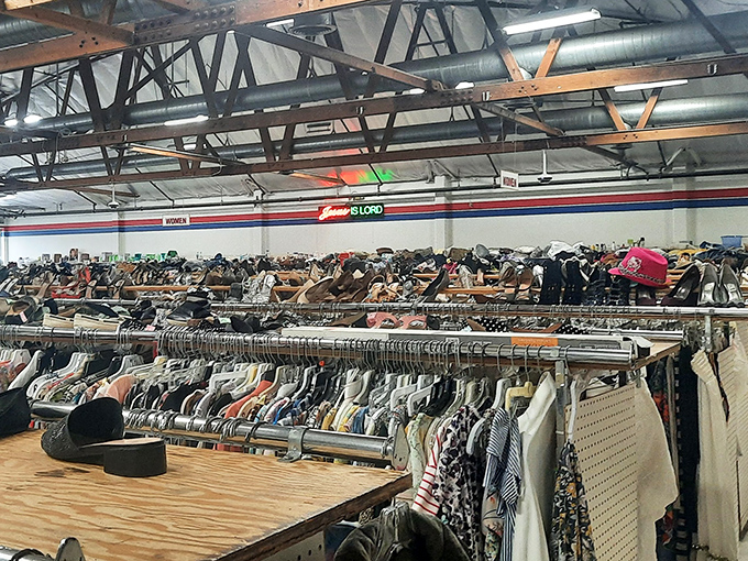 Endless racks of possibility stretch toward the horizon. This isn't just clothing&mdash;it's a textile Grand Canyon of potential style upgrades.