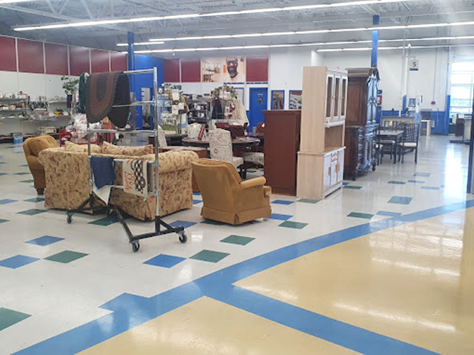 Furniture finds await new homes in this spacious wonderland where yesterday's living rooms become tomorrow's treasures.