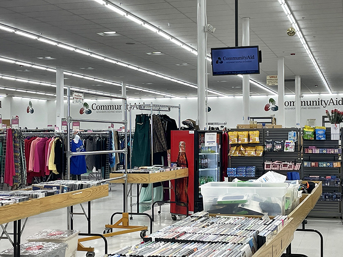 Inside, the vastness unfolds like a department store from a parallel universe where everything has a story and nothing has retail markup.