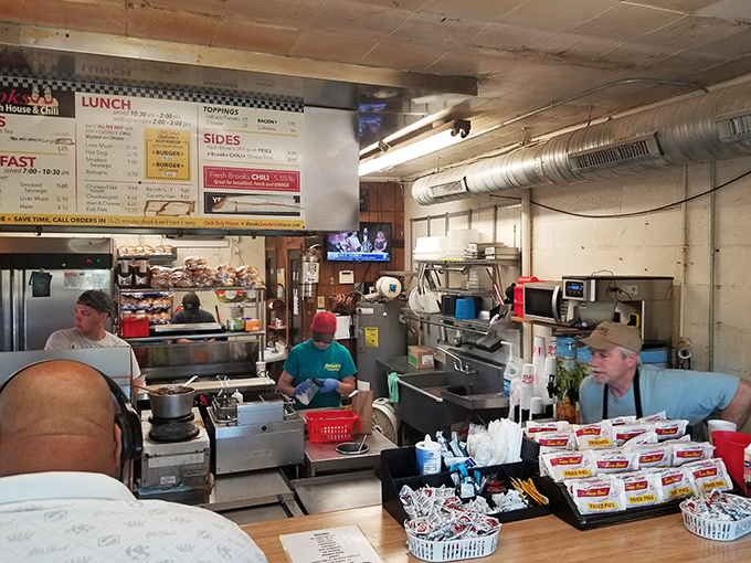 Where burger magic happens. No fancy kitchen theatrics here&mdash;just decades of know-how and a well-seasoned flat-top grill creating Charlotte legends.