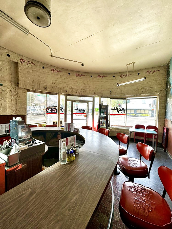 Step inside and the horseshoe counter beckons with its red vinyl stools&mdash;a diner setup that hasn't needed changing since before Instagram was even a concept.
