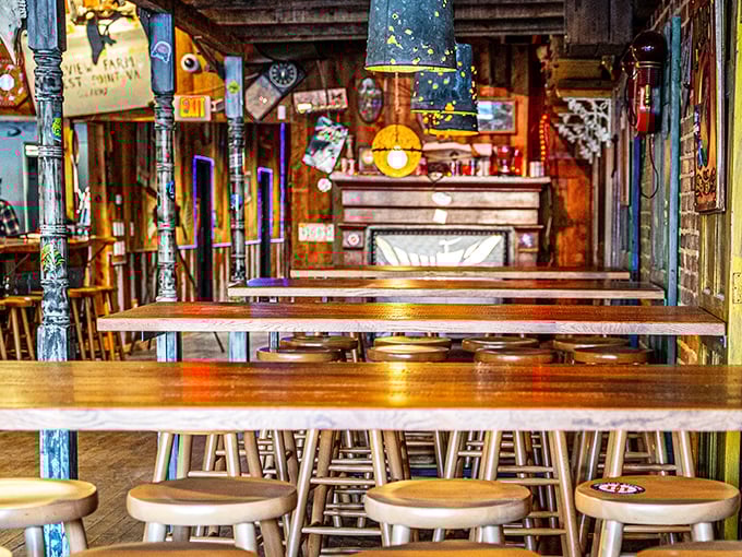 Step inside and you're greeted by warm wood, vintage charm, and the unmistakable feeling that memorable meals happen here regularly.