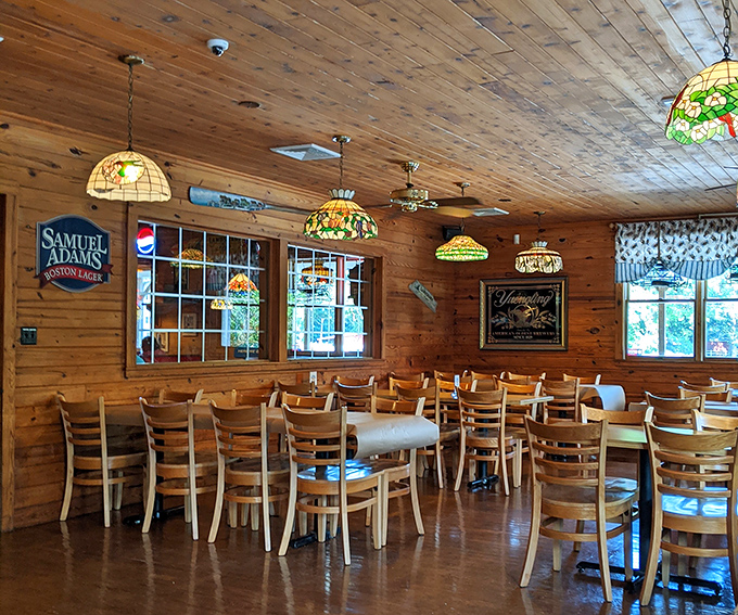 Warm wooden interiors and Tiffany-style lamps create the perfect ambiance for cracking crabs&mdash;fancy enough for a celebration, casual enough for Tuesday dinner.