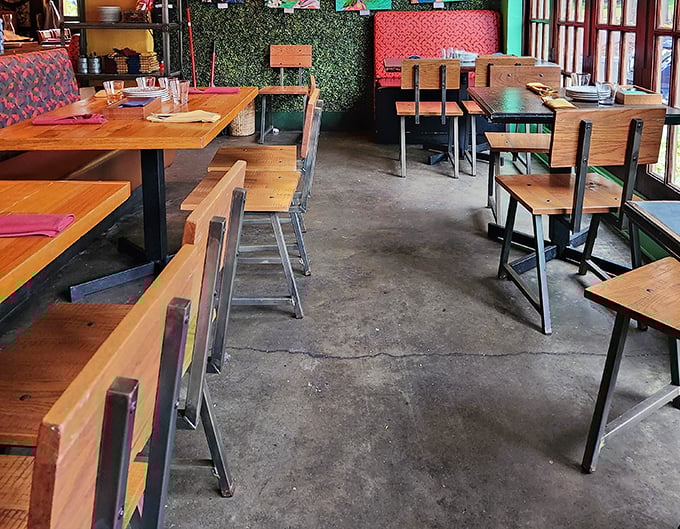 Where creativity meets cuisine - artists work while you dine in bohemian splendor.