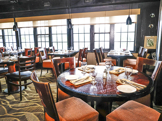 Polished wood tables and warm lighting create the perfect backdrop for memorable meals. This isn't just dining&mdash;it's an experience worth savoring.