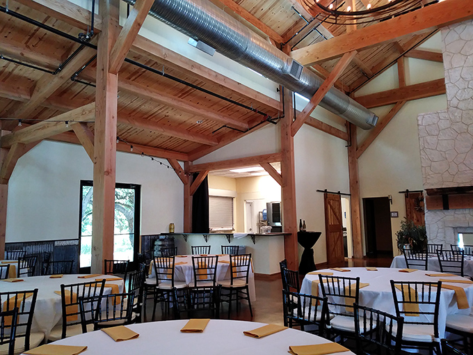 Exposed wooden beams and rustic charm create the perfect backdrop for breakfast magic. It's like dining in a cozy cabin that happens to serve life-changing pancakes.