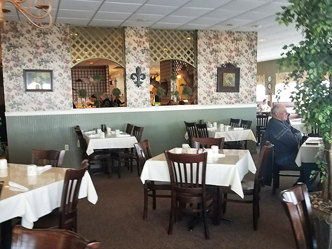 Step into a dining room where floral wallpaper and white tablecloths aren't retro &ndash; they're timeless, like the recipes served here.