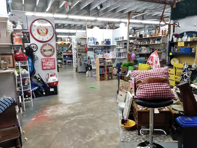 Every aisle tells a different story, with vintage clocks and checkered pillows waiting to find their next chapter in someone's home.