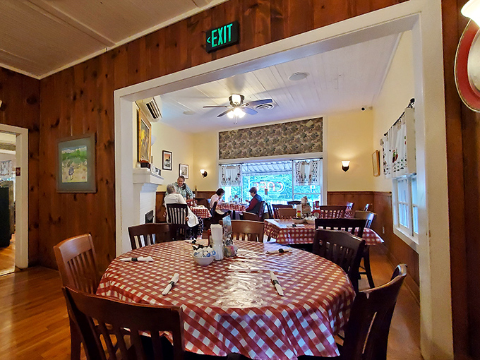 Red and white checkered tablecloths aren't just decoration&mdash;they're a promise that comfort food memories are about to be made.