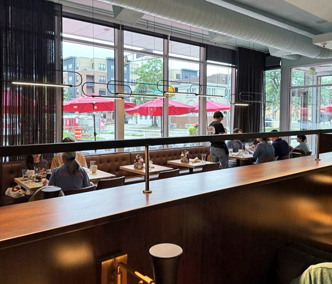 Leather booths bathed in natural light create the perfect backdrop for Madison's most important meal debates: sweet or savory? (The correct answer is both.)