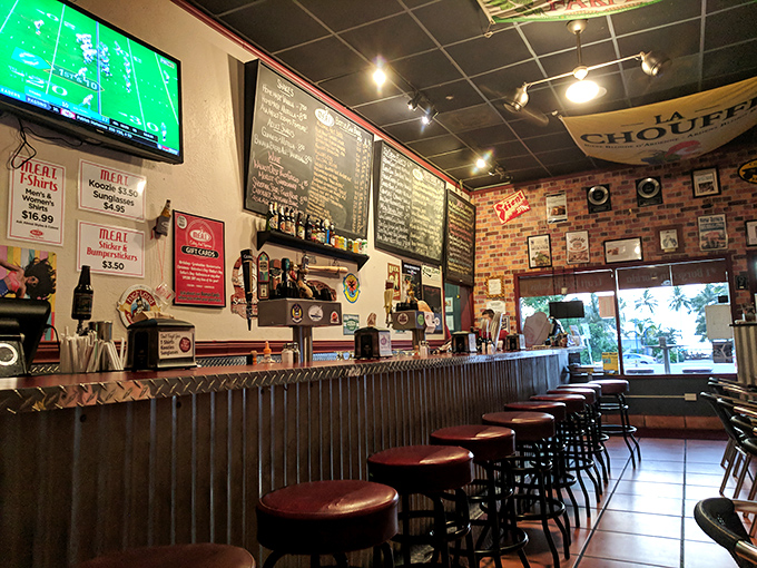 Where burger dreams come true! The cozy bar seating offers front-row tickets to the culinary show happening in the open kitchen.