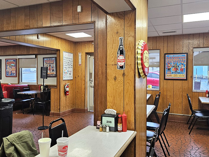 Wood paneling that hasn't changed since the Carter administration creates the perfect time capsule for enjoying timeless flavors. Nostalgia never tasted so good.