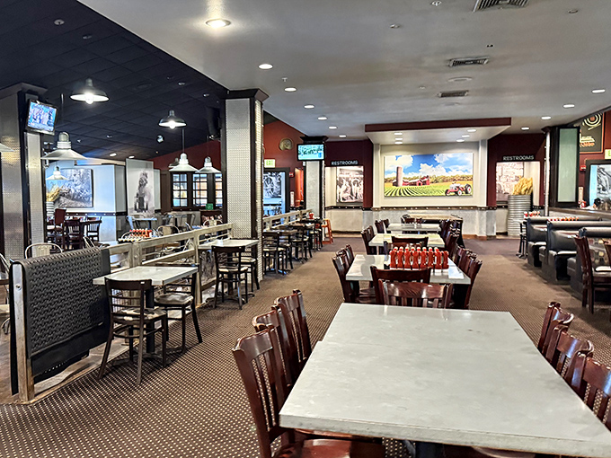 Inside, the spacious dining room balances rustic charm with modern comfort&mdash;the perfect backdrop for the food theater about to unfold.