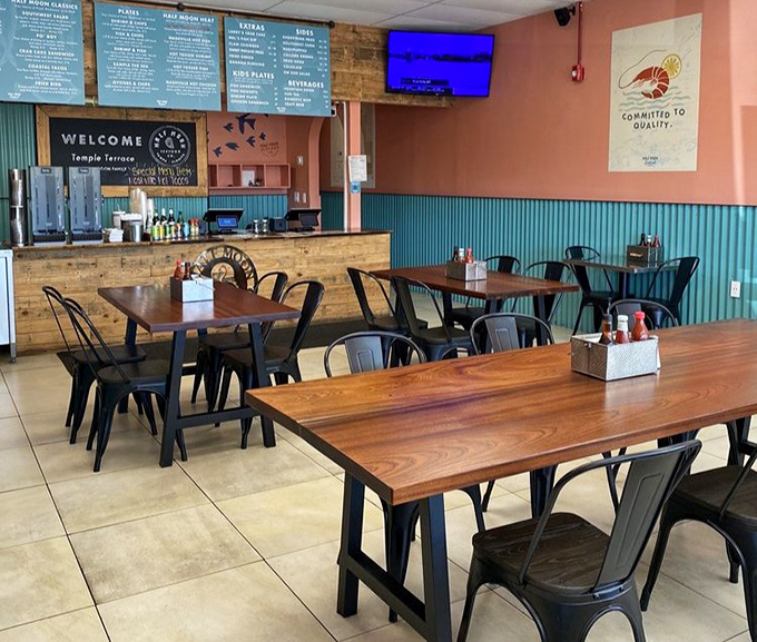 Inside, the rustic-meets-coastal vibe creates the perfect backdrop for seafood indulgence. Those wooden tables have witnessed countless "oh my god" first bites.
