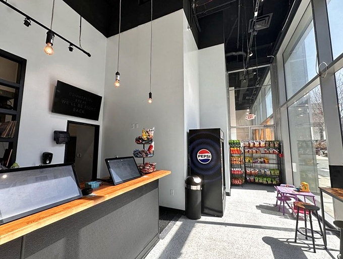 High ceilings, pendant lighting, and minimalist decor create an airy atmosphere that's a far cry from the elbow-to-elbow counters of old-school Philly joints.