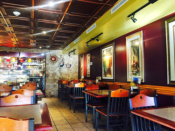 Step into this warm, inviting space where comfort food dreams come true in every cozy booth.