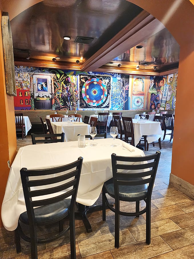 Step inside and suddenly you're not in Kansas&mdash;or Ohio&mdash;anymore. This artistic explosion feels like dining inside a kaleidoscope that somehow makes perfect sense.