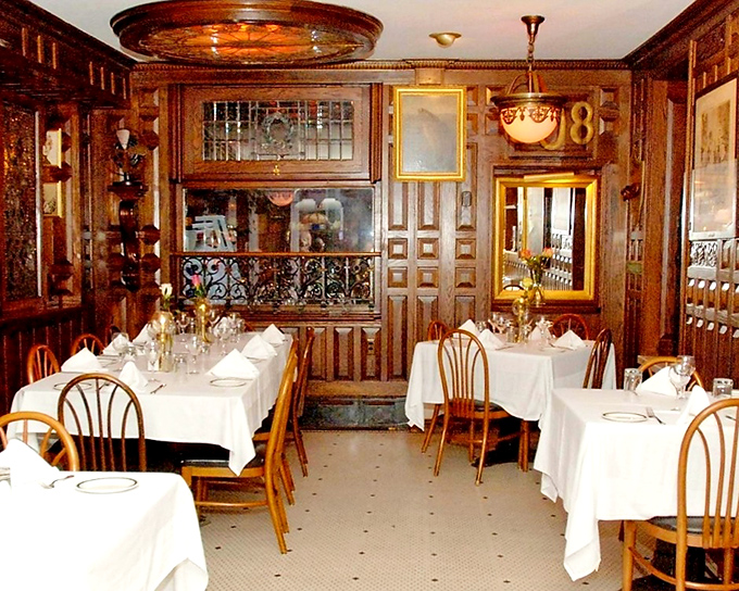 Step inside and time travel to an era when dining rooms had character, conversations weren't interrupted by selfies, and mahogany was king.