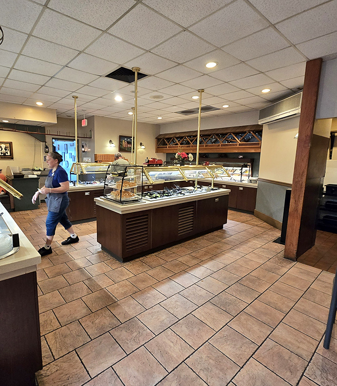 Where the magic happens! The buffet setup at Oregon Dairy promises a parade of Pennsylvania Dutch classics without any unnecessary fuss.