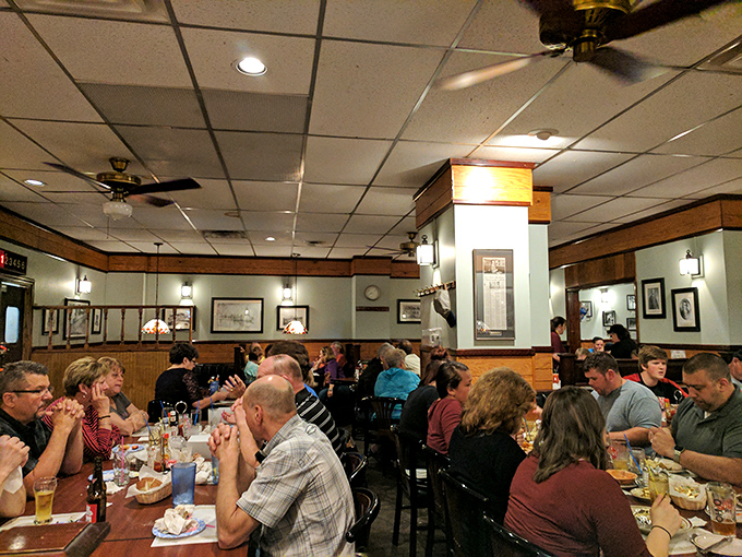 Friday night at Hickory's feels like a family reunion where everyone actually likes each other. The buzz of conversation competes only with the clinking of forks.