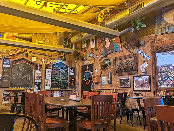 Where every inch tells a story. The walls of Broadway Oyster Bar are like a scrapbook of good times, with Cardinals memorabilia watching over your feast.