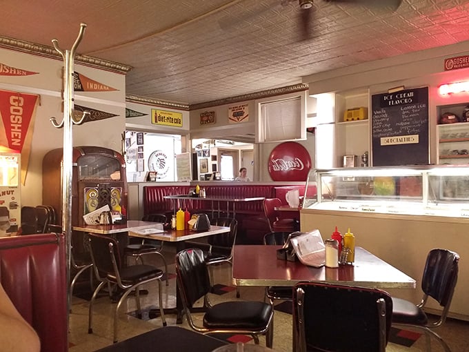 Step inside and suddenly it's 1957 again, but with better coffee and no cigarette smoke clouding your view.