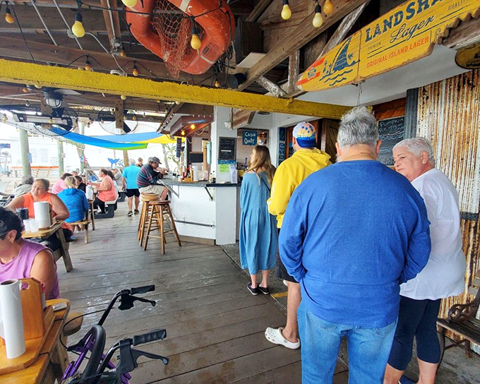 Where the magic happens: Cash only, line forming, and worth every minute of the wait. The anticipation is part of the experience.