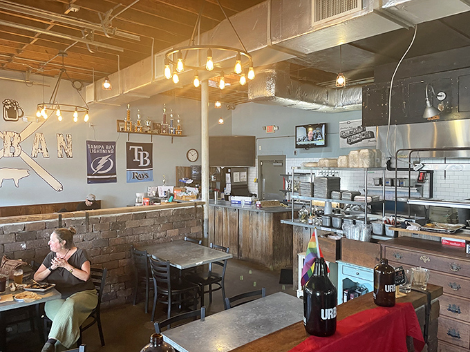 Inside, local sports memorabilia and industrial-chic lighting create that perfect "I've discovered something special" vibe that makes regulars out of first-timers.