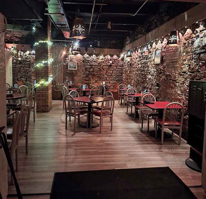 Step inside and the exposed stone walls whisper tales of Wisconsin's past while string lights create the perfect ambiance for making new memories over craft beers.