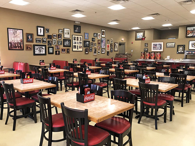 Step inside where worn vinyl chairs and genuine smiles create the perfect recipe for comfort.