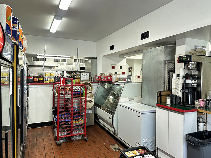 No-frills interior where culinary magic happens. The lack of pretension is directly proportional to the deliciousness that emerges from behind that counter.