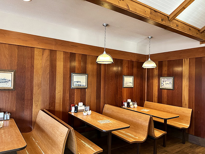Wood-paneled walls and classic diner booths&mdash;this isn't Instagram bait, it's a time machine to when conversations happened without hashtags.
