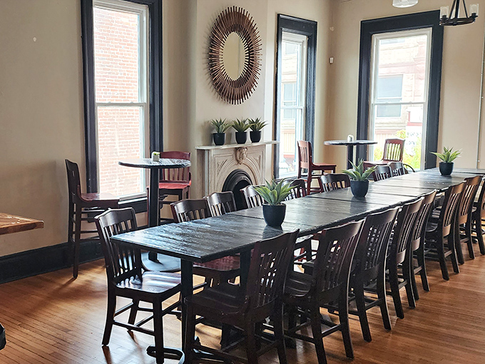 Sunlight streams through tall windows, illuminating wooden tables where countless "mmms" and "aahs" have echoed across polished floors.