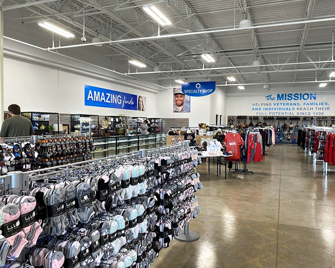 Inside, the cavernous space stretches seemingly forever, with clear signage and organization that would make Marie Kondo weep tears of joy. 