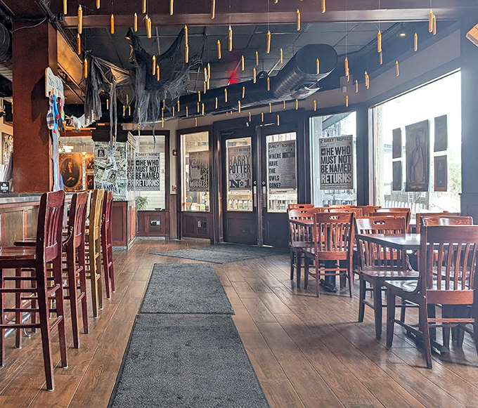 Step inside and you're greeted by warm wooden tones, fishing nets, and that unmistakable feeling that memorable meals have happened here for generations.