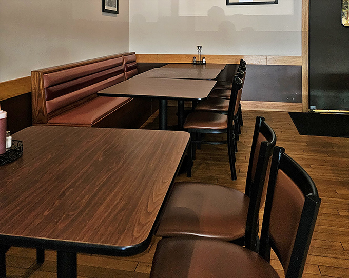 Simple wooden tables and comfortable seating tell you everything you need to know &ndash; this place prioritizes what's on your plate, not under it.