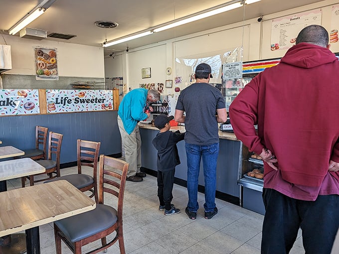 Early birds catch more than worms here&mdash;they snag the freshest donuts while locals line up for their morning ritual of sugar and caffeine.