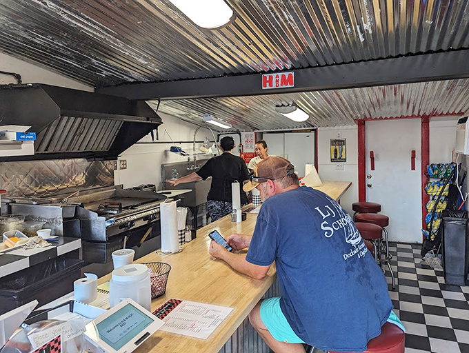 Simple, nostalgic, and utterly perfect&mdash;the interior whispers tales of decades serving delighted customers, with that unmistakable diner authenticity money can't buy.